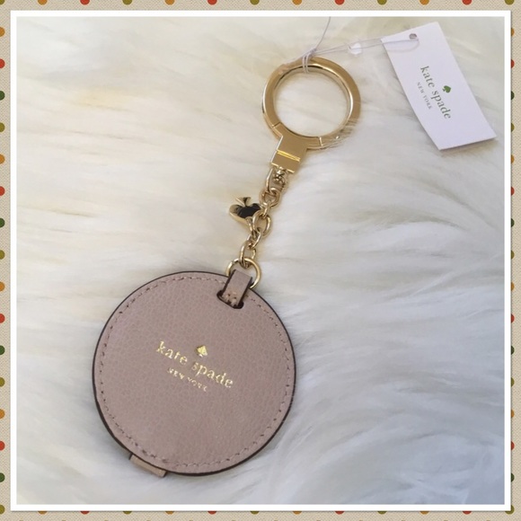 kate spade | Accessories | Kate Spade Circle Mirror Key Fob Rose Cloud ...